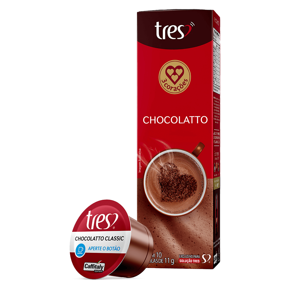 Cápsula Chocolatto TRES 3 Corações