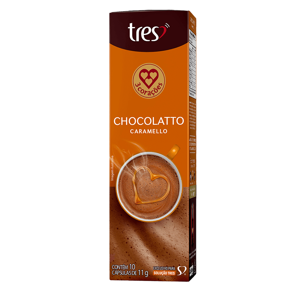 Cápsula Chocolatto Caramello TRES 3 Corações | Cafés