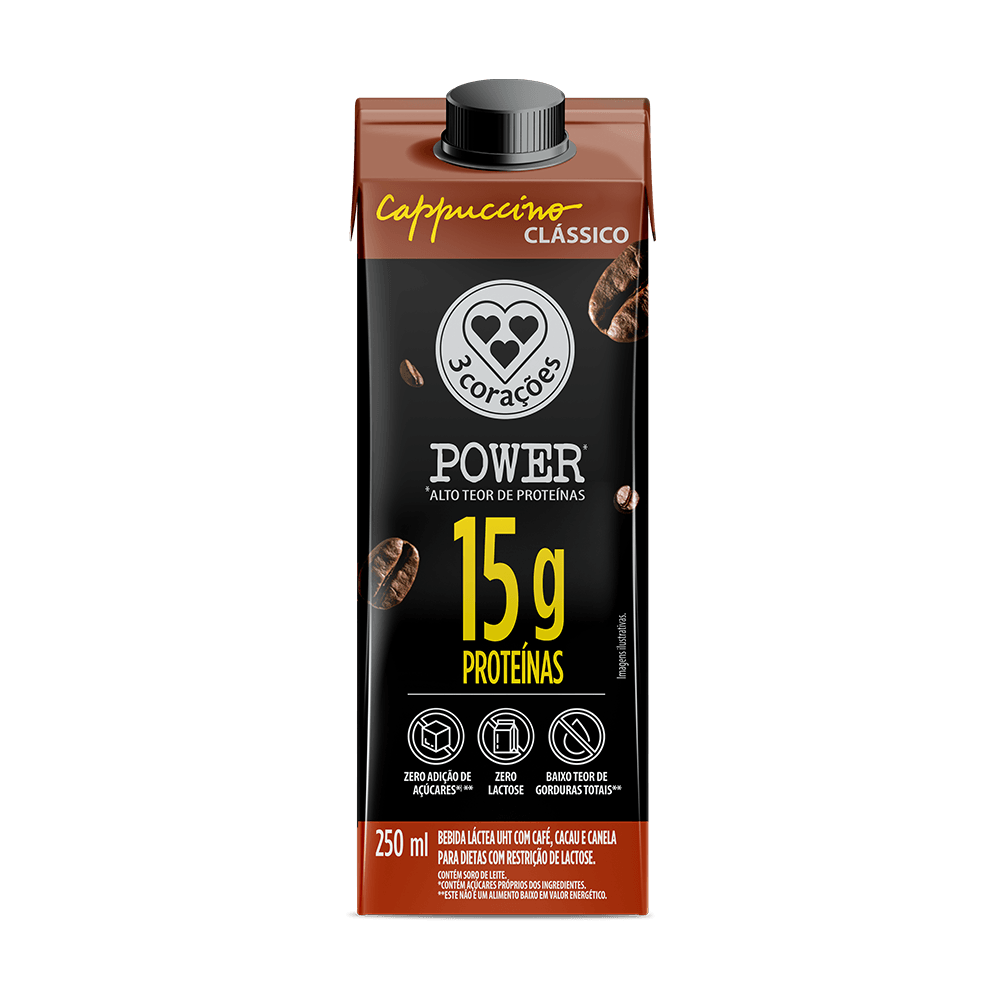 Cappuccino Pronto Classic Power 3 Corações 250ml | Mercafé